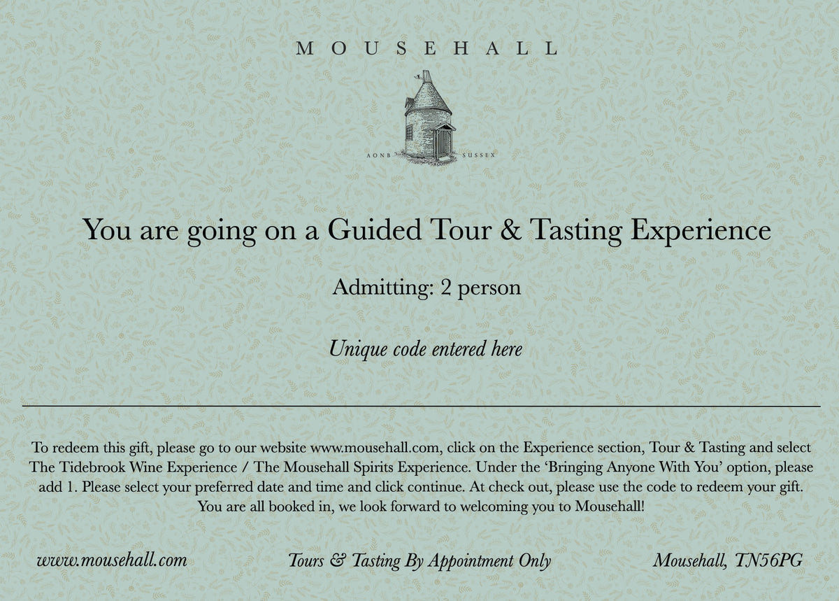 Gift Card Voucher: Guided Tour & Tasting Experience for 2 – Mousehall